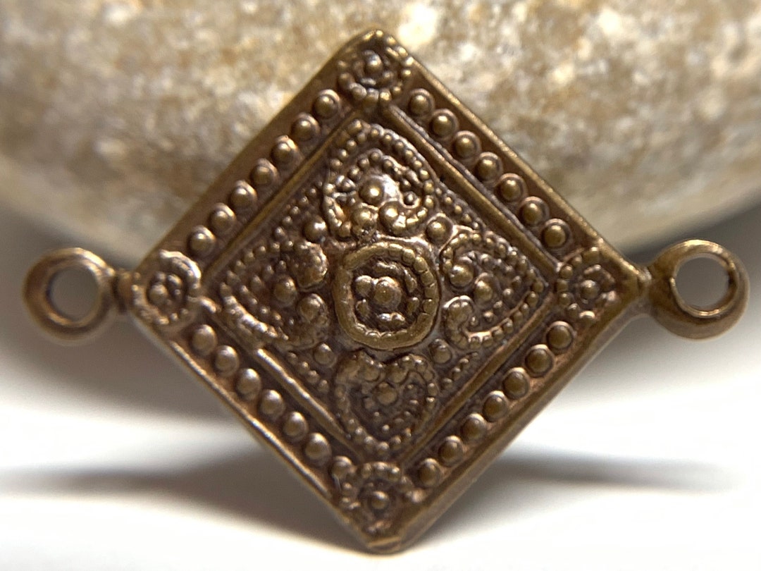 15x21mm Diamond Tile Connector- Brass - Etsy