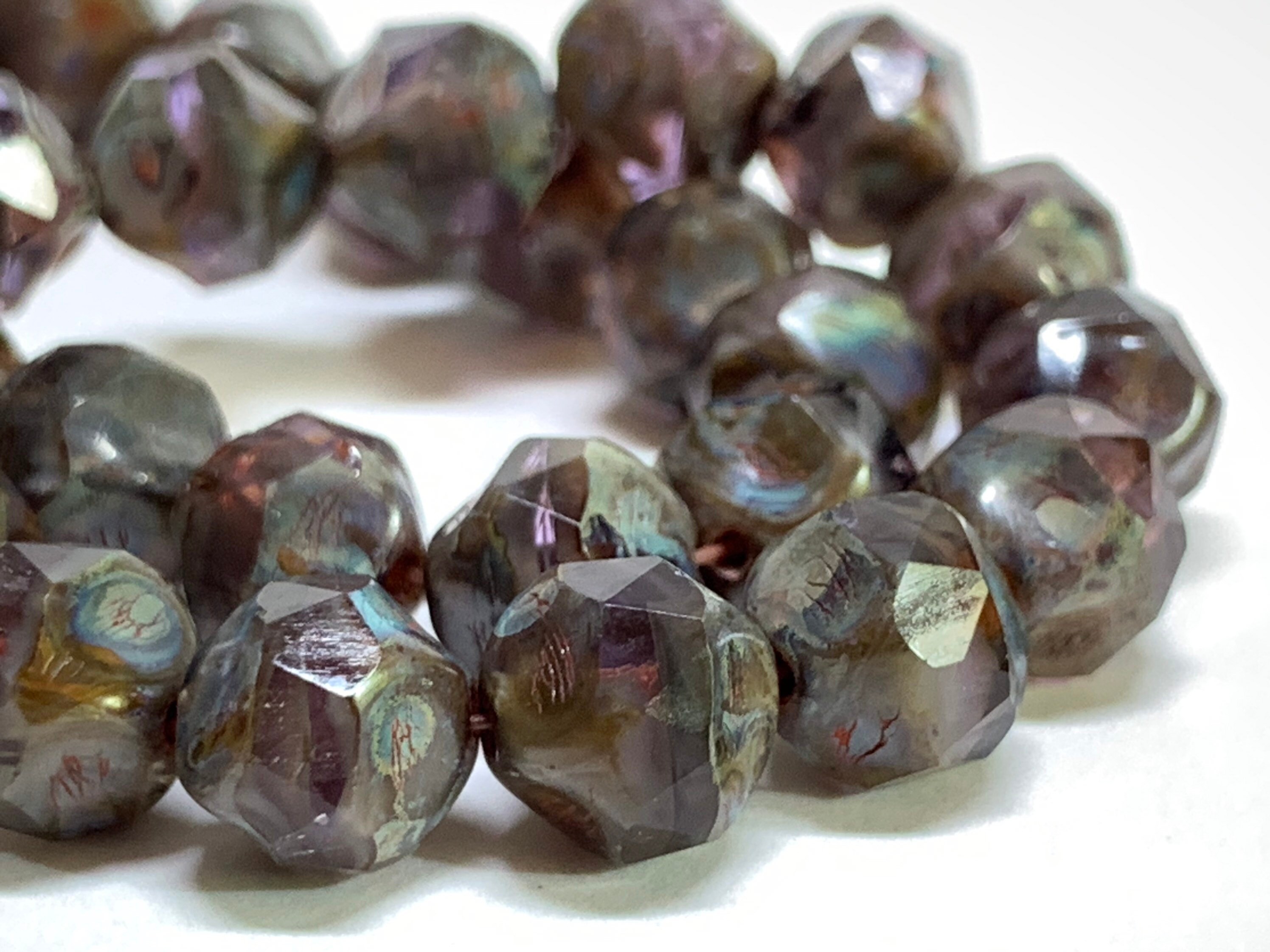 8mm Grape Pebbles Baroque Beads Czech Glass Beads - Etsy
