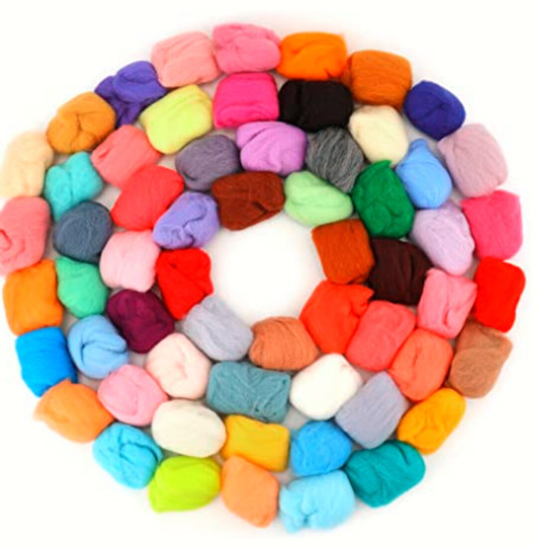 Ultimate 60-color Wool Felting Fibre Needle Felting Set| Home ...