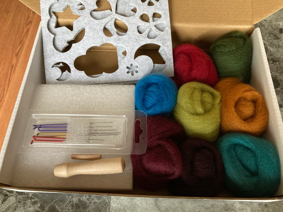 Needle Felting Beginner Kit: Wool Roving DIY Craft - Etsy