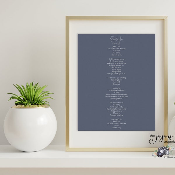 Merrit Malloy Epitaph Poster - Etsy