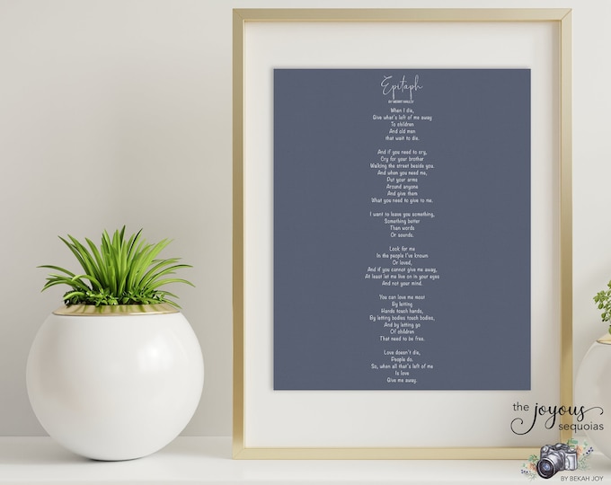 Epitaph Blue Printable Poem NCIS Poem Season 18 Digital - Etsy Canada