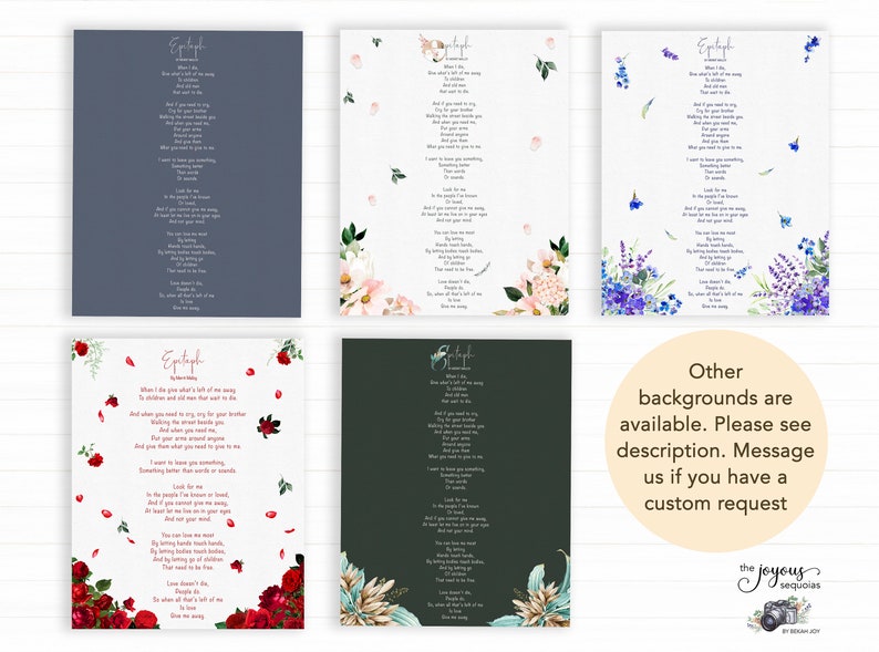 Epitaph Blue Printable Poem, NCIS Poem Season 18, Digital Download, in ...