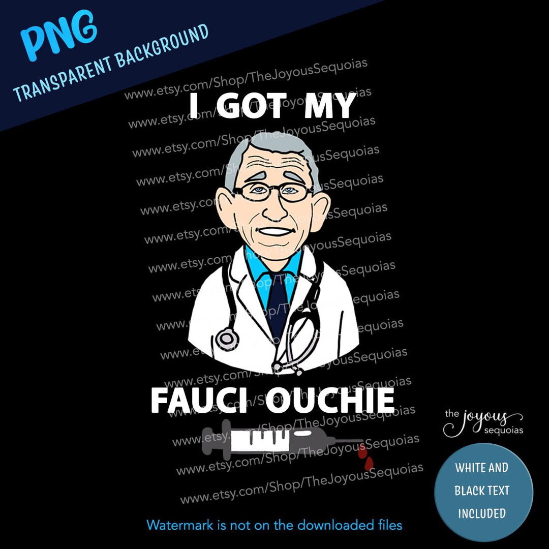 Fauci Ouchie Digital Download PNG Clipart, Covid Vaccine Clipart ...
