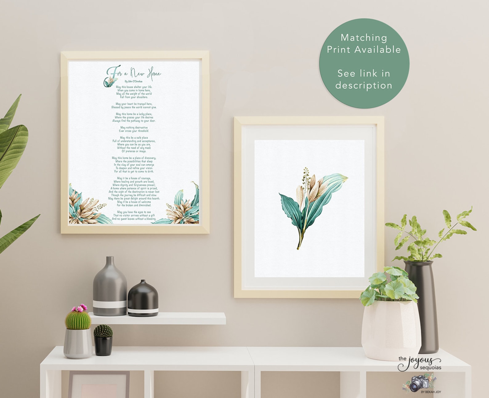 New Home Blessing Printable Poem, Digital Download, Watercolor Vanilla ...
