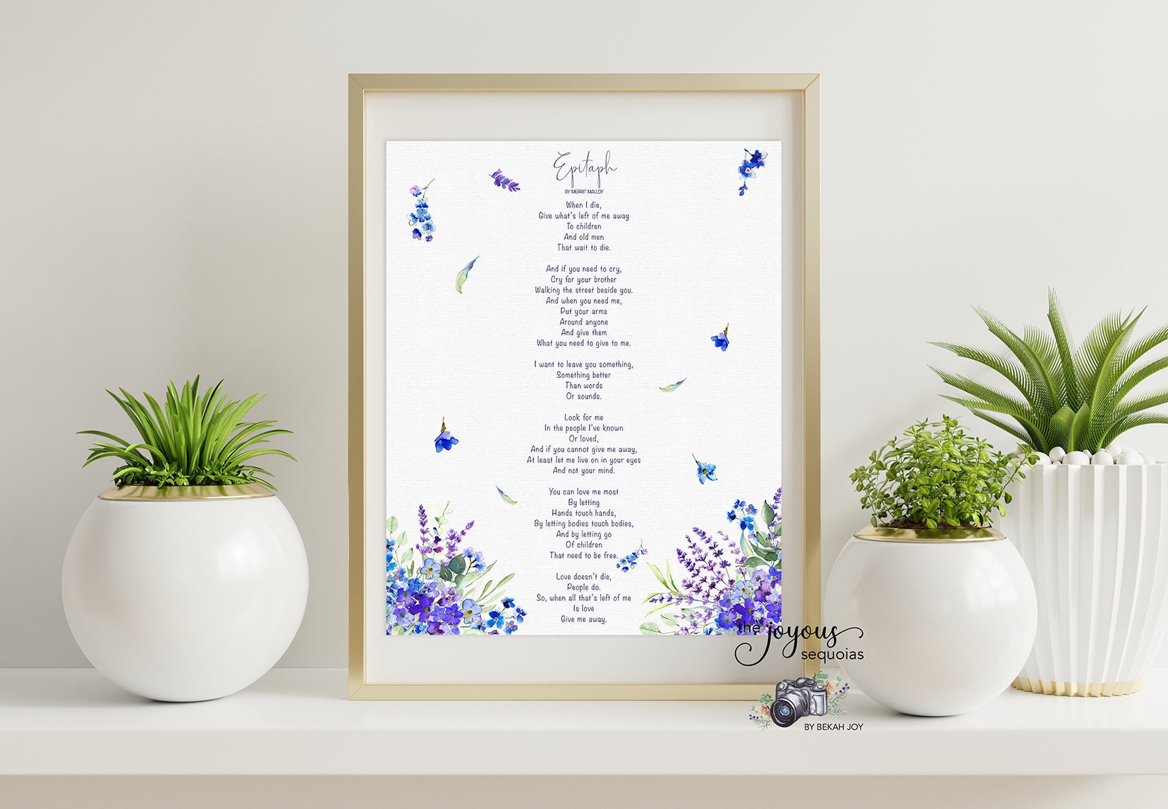 Epitaph Forget-me-not Printable Poem, NCIS Poem Season 18, Digital ...