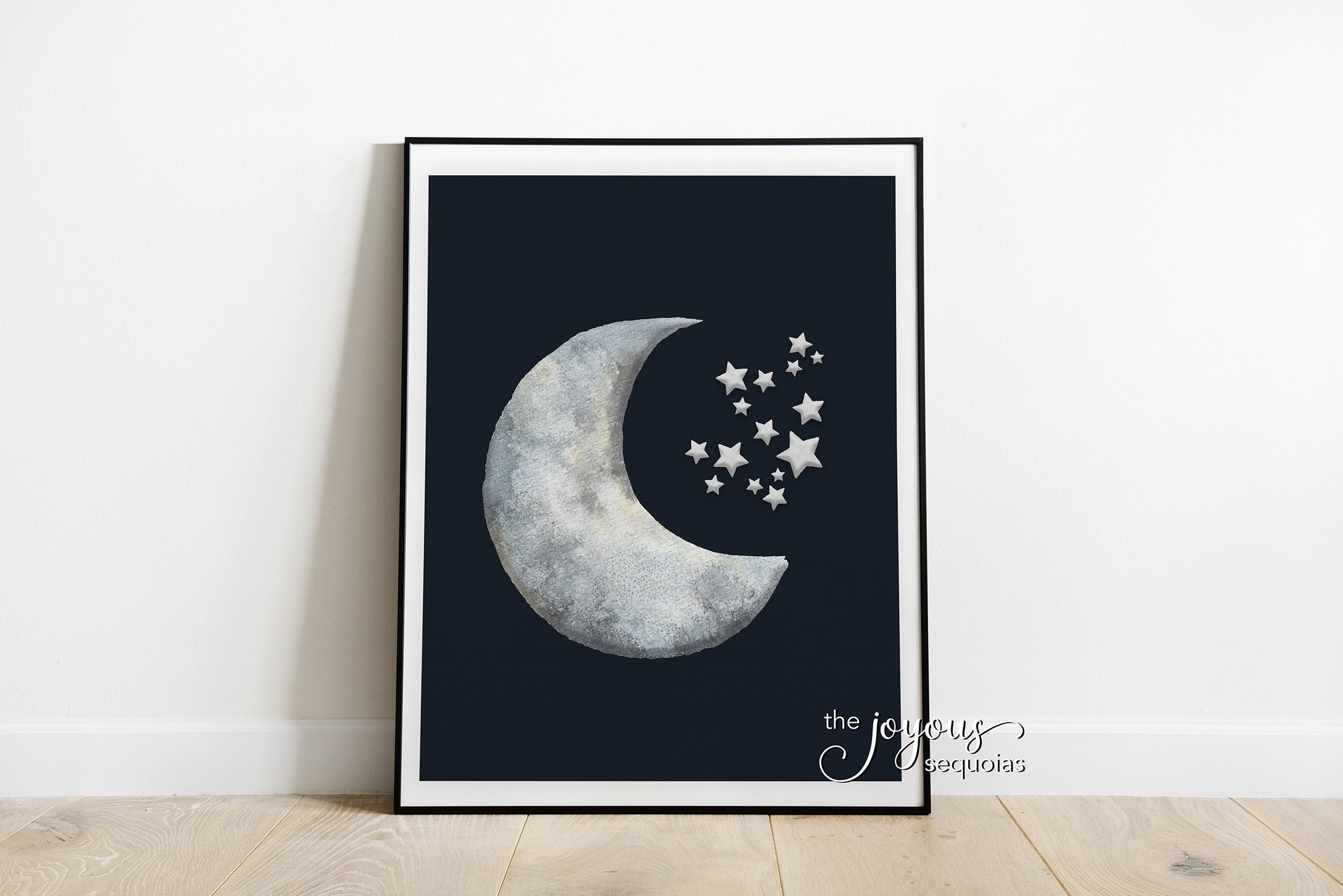 Crescent Moon Printable Nursery Wall Art Moon and Stars - Etsy España