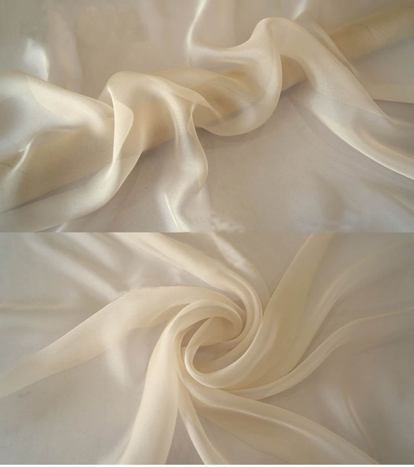 Silk Chiffon 100% Silk 5.5mm Sheer Light Weight Transparent Chiffon ...