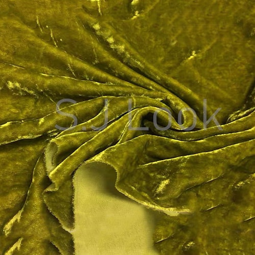 Deep Chartreuse Pure Silk Velvet Fabric Luxury Silk Velvet - Etsy