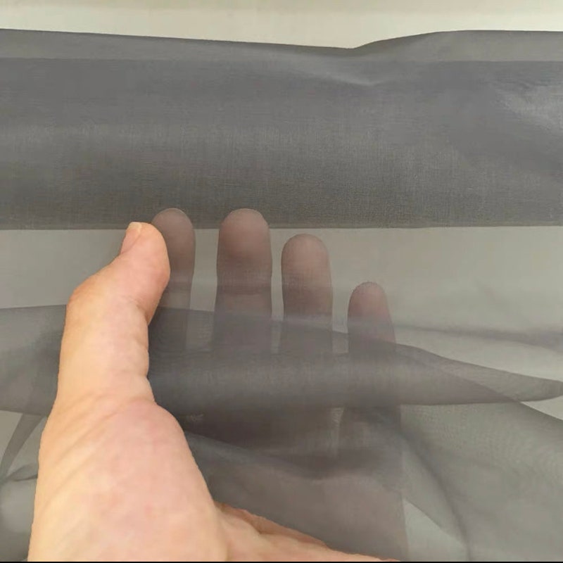 Grey Sheer Fabric - Etsy