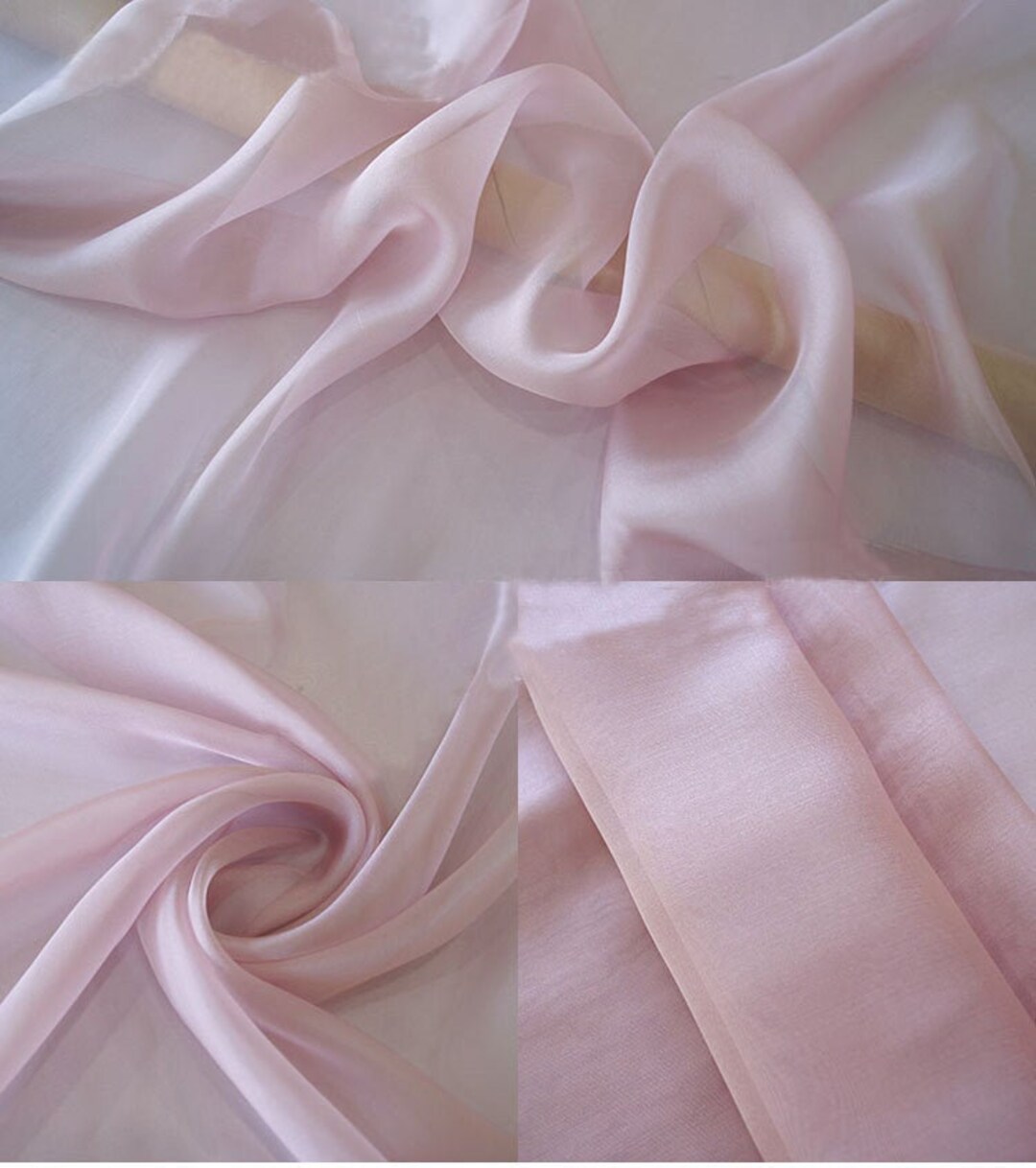 Silk Chiffon 100% Silk 5.5mm Sheer Light Weight Transparent Chiffon ...