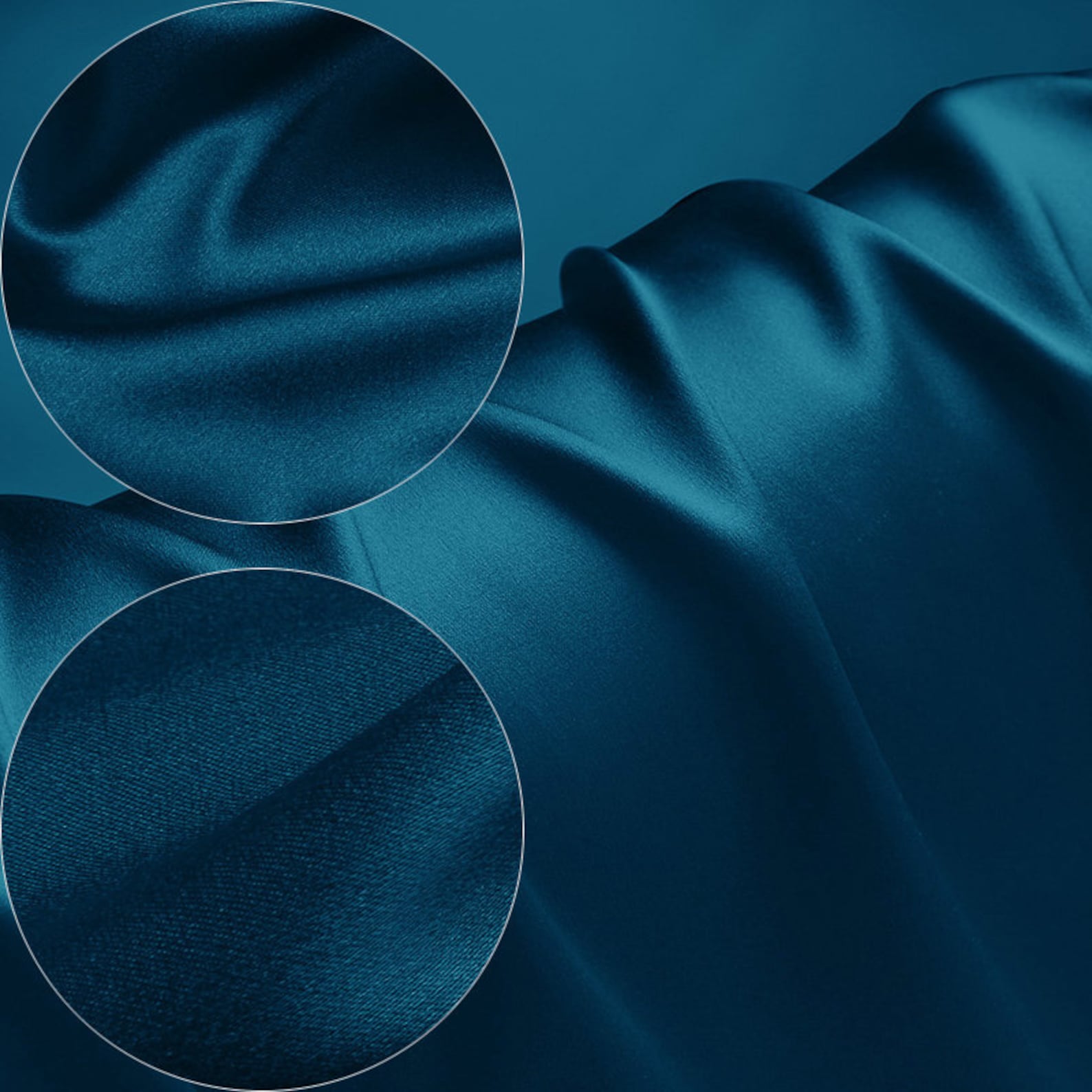 Luxury 30mm Silk Fabric Peacock Blue Color Thick Silk Satin - Etsy