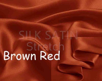 Silk Satin Purplish Red Color by Yard Silk Square Bridal Fabric Fat ...