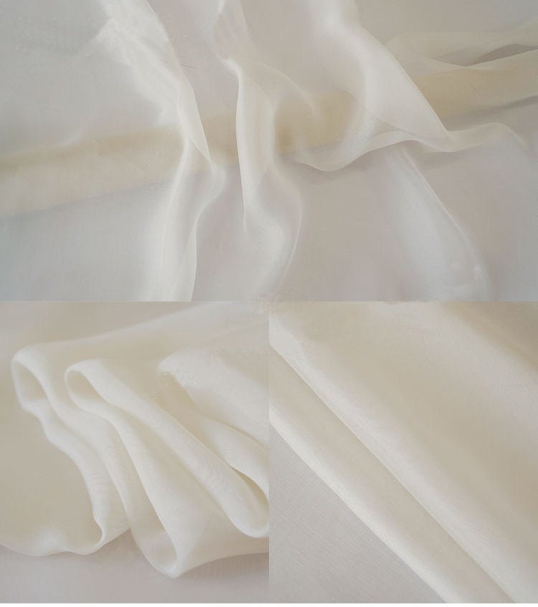 Silk Chiffon 100% Silk 5.5mm Sheer Light Weight Transparent Chiffon ...