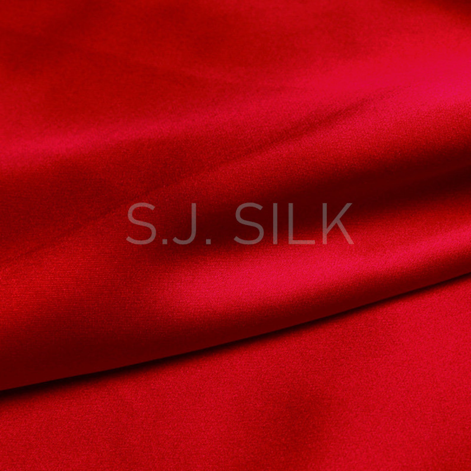 22m/m 100% Silk Charmeuse Fabric Red Color Silk Satin Fabric by the ...
