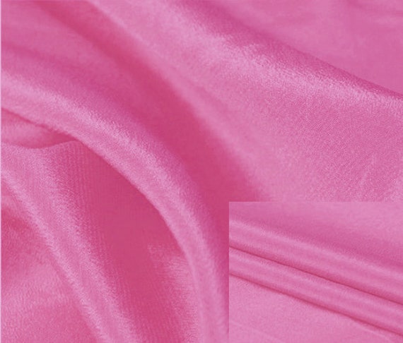Barbie Pink Color Silk Crepe De Chine Fabric 100% Silk Crepe | Etsy