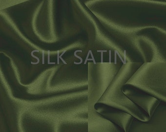 100% Silk Charmeuse Fabric 19momme Red Color Silk Satin Fabric by the Yard Real Silk for ...