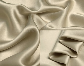 Pea Green 100% Silk 19mm Silk Satin Fabric Silk Charmeuse Fabric Sell by the Yard Wedding Dress ...