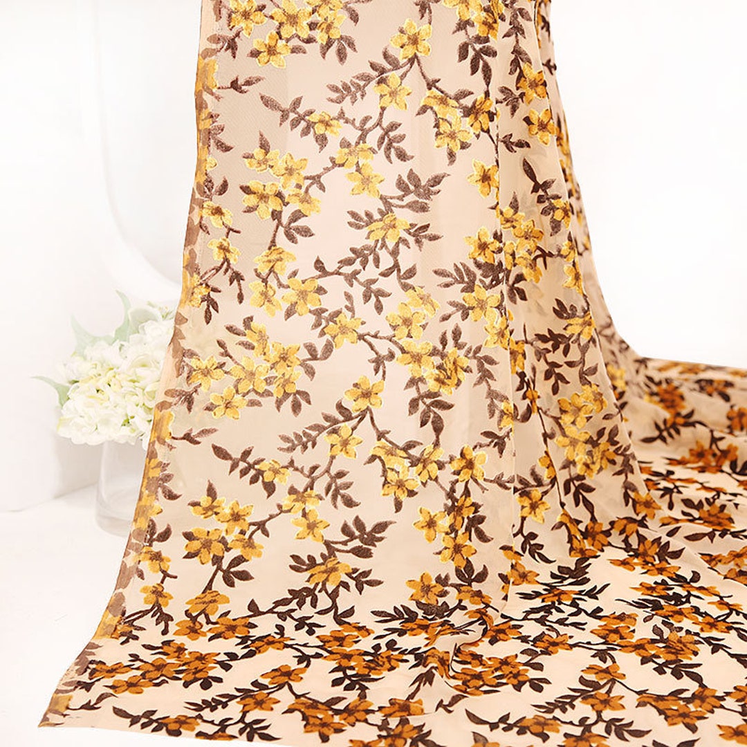 Burnt-out Velvet Fabric Dress Hollow Velvet Cheongsam Burnt Flowers ...