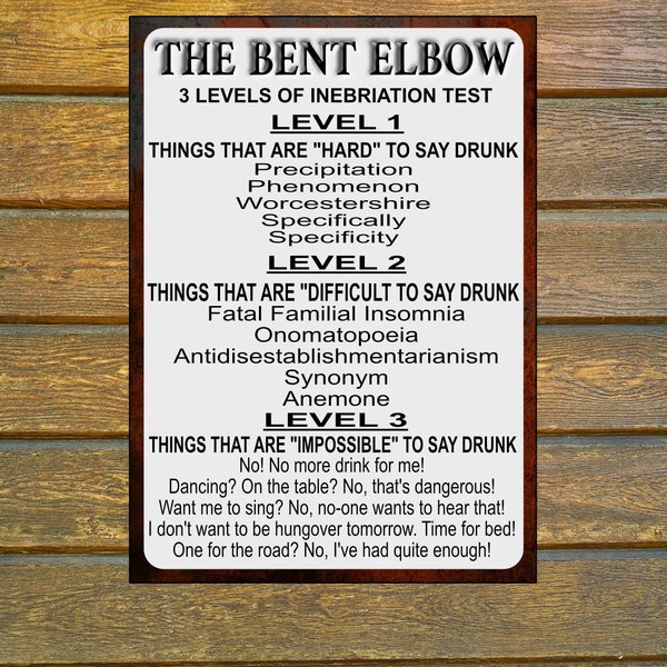 Bar Rules Sign - Etsy
