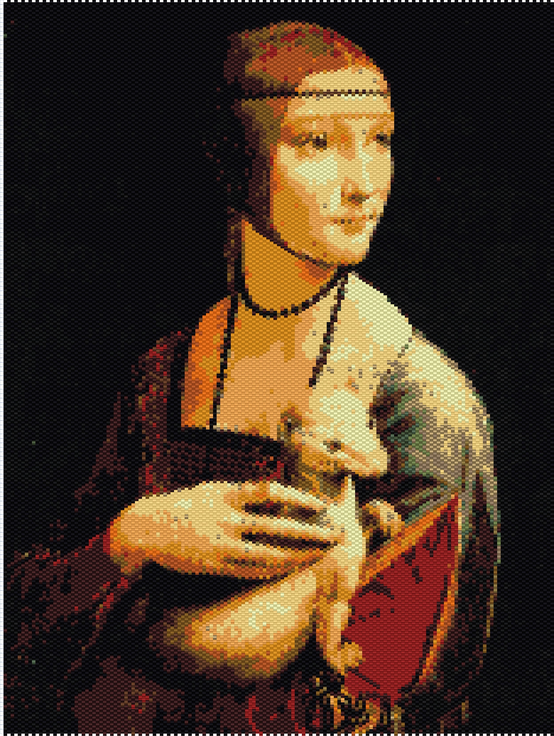 THE LADY With the ERMINE, Pdf Pattern, Brick Stitch Patterns, Instant ...