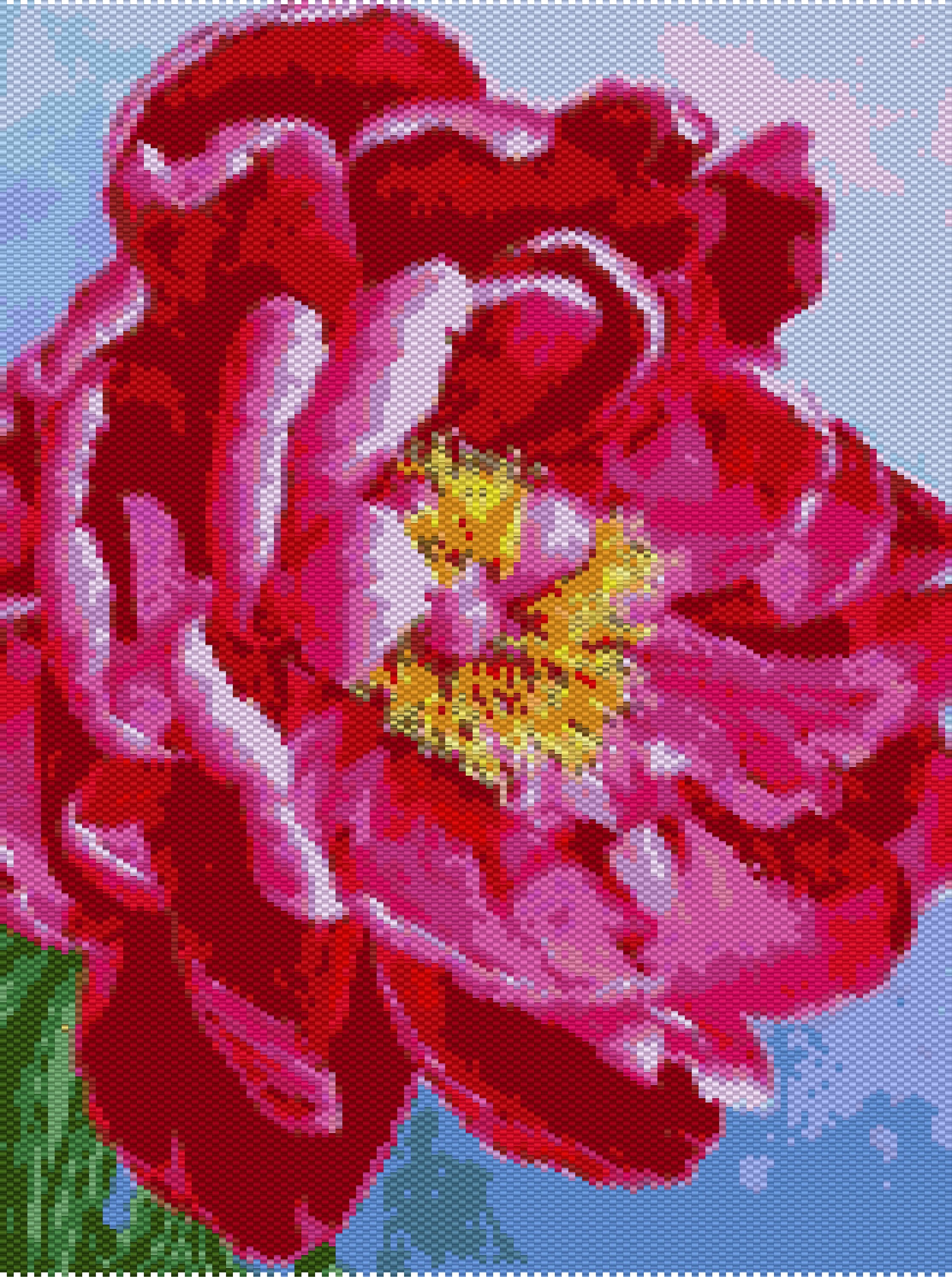 BIG ROSE, Cornice Pattern, Pdf Pattern, Peyote Stitch Patterns, Instant ...