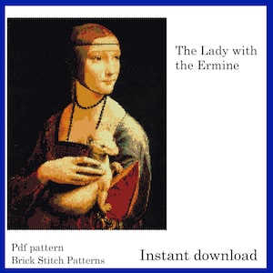 THE LADY With the ERMINE, Pdf Pattern, Brick Stitch Patterns, Instant ...