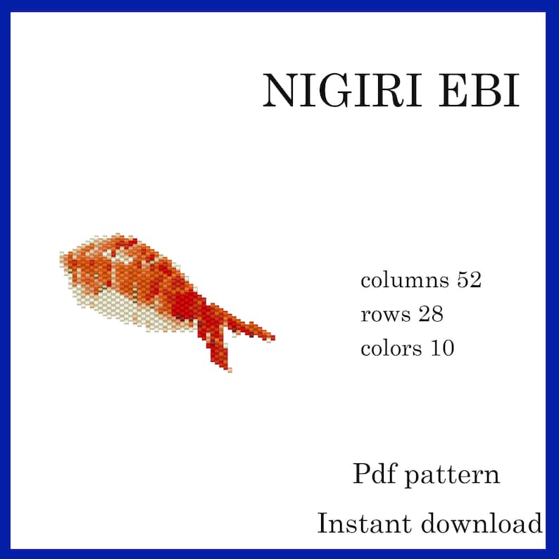 NIGIRI EBI Peyote, Pdf Pattern, Pdf Digital Download, Instant Download ...