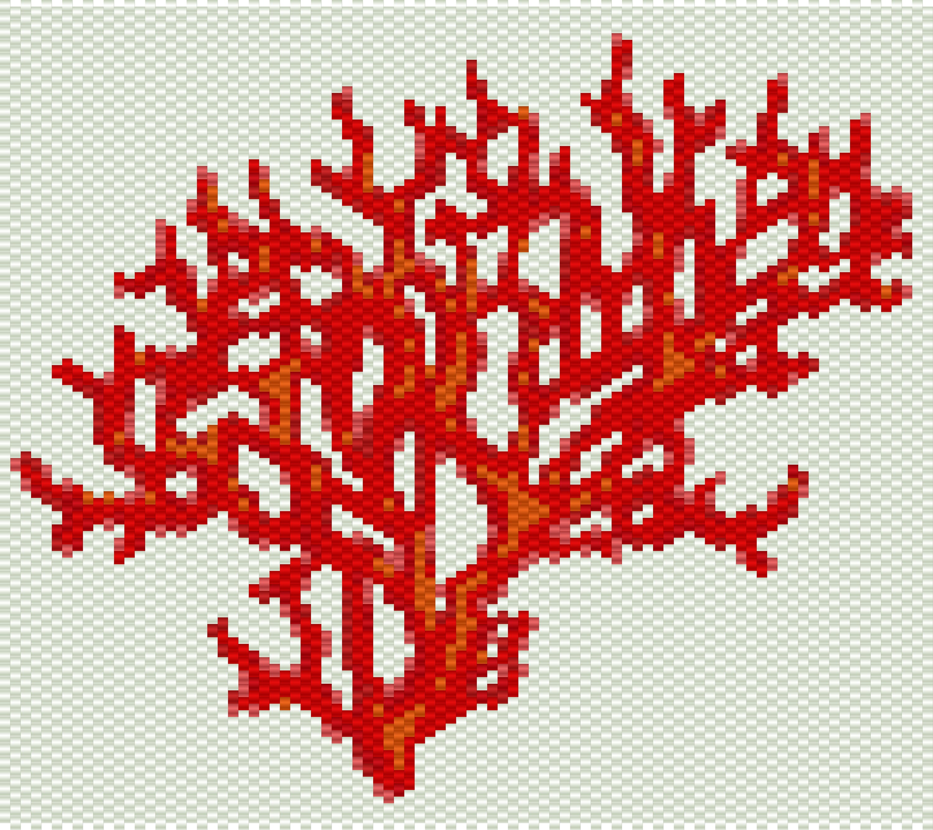 RED CORAL, Cornice Pattern, Pdf Pattern, Peyote Stitch Patterns ...