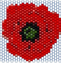 Poppy Peyote,peyote Poppy Beaded Patttens, Miyuki Delica Pattern, Small ...