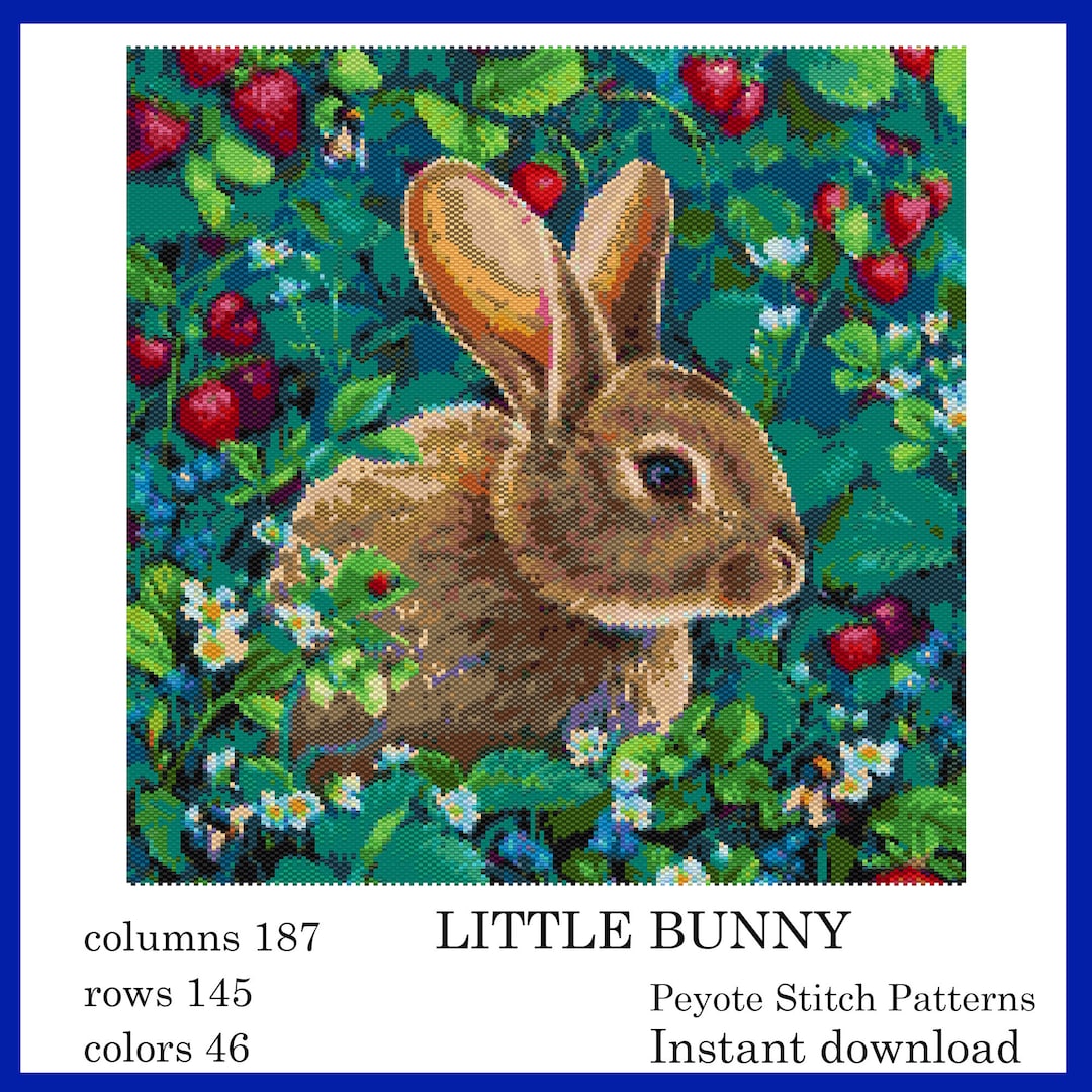 LITTLE BUNNY, Cornice Pattern, Pdf Pattern, Peyote Stitch Patterns ...