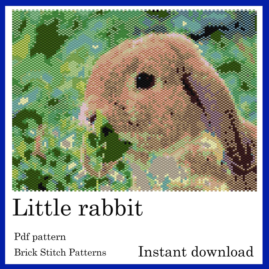 LITTLE RABBIT, Pdf Pattern, Brick Stitch Patterns, Instant Download - Etsy