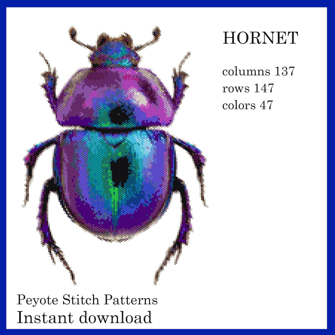 HORNET, Cornice Pattern, Pdf Pattern, Peyote Stitch Patterns, Instant ...
