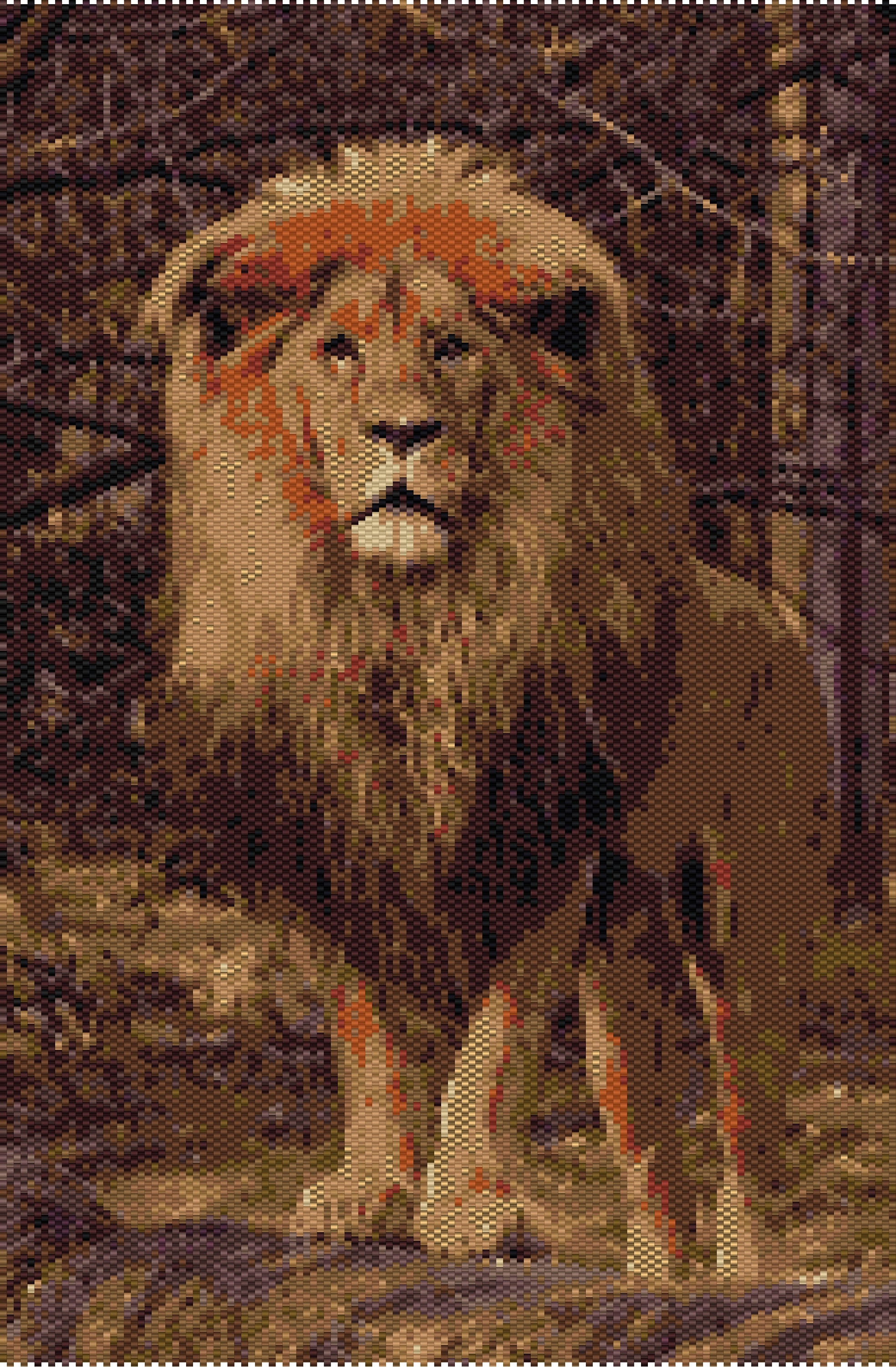 LION, Pdf Pattern, Brick Stitch Patterns, Instant Download - Etsy