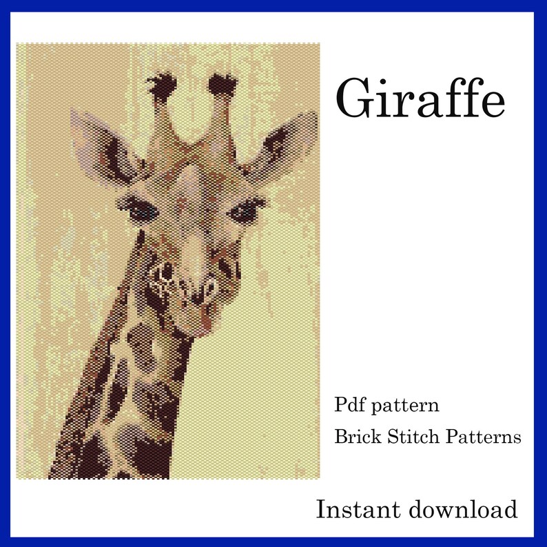 GIRAFFE, Pdf Pattern, Brick Stitch Patterns, Instant Download - Etsy