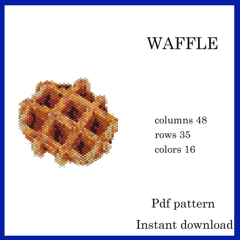 WAFFLE Peyote Pdf Pattern Pdf Digital Download Instant - Etsy