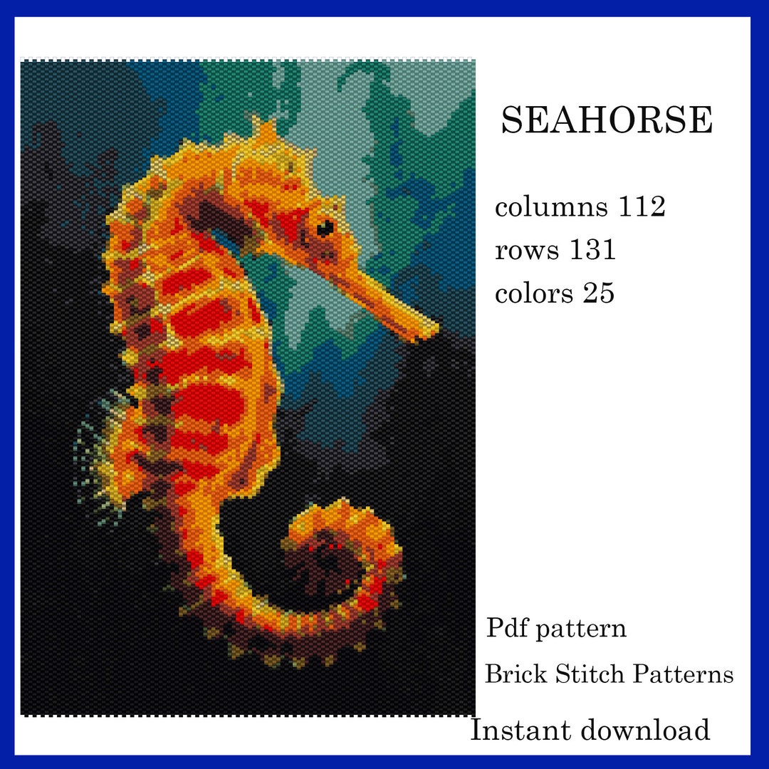 Beading Pattern PDF Detailed Brick Stitch Peyote Beading Pattern Using ...