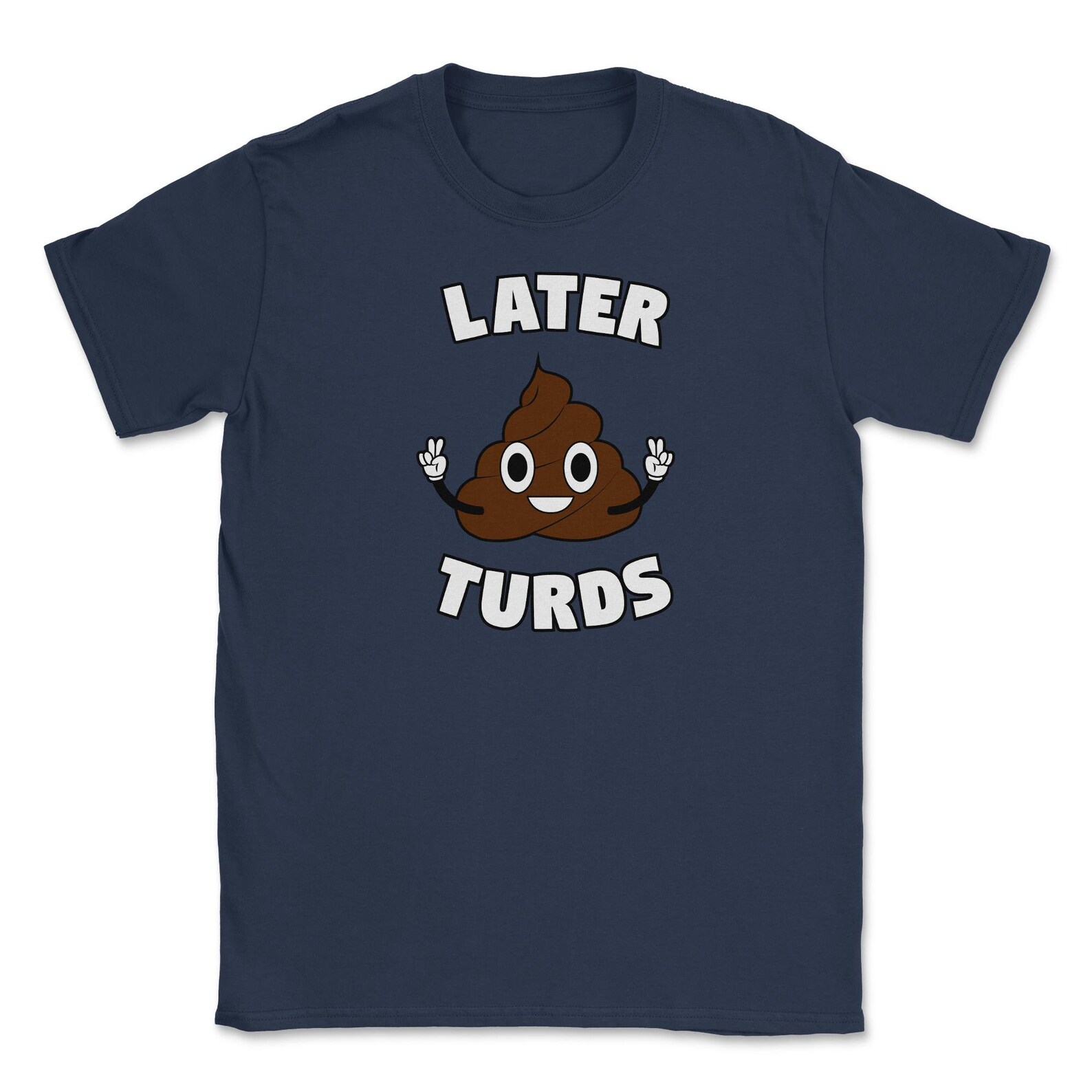 Later Turds Funny Poop Emoji Peace Sign Unisex T-shirt - Etsy