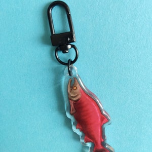 Sockeye Salmon Acrylic Keychain - Etsy