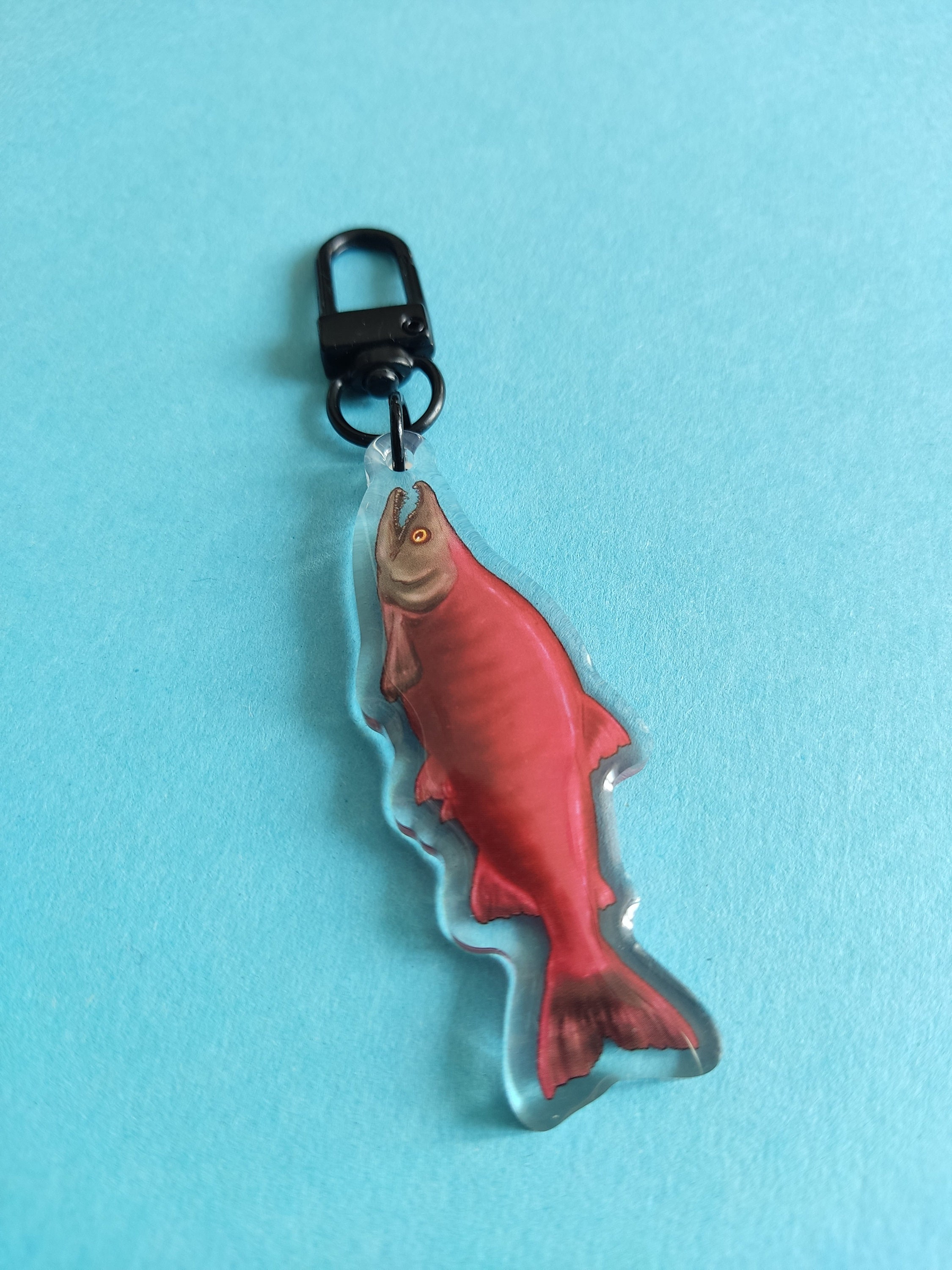 Sockeye Salmon Acrylic Keychain - Etsy