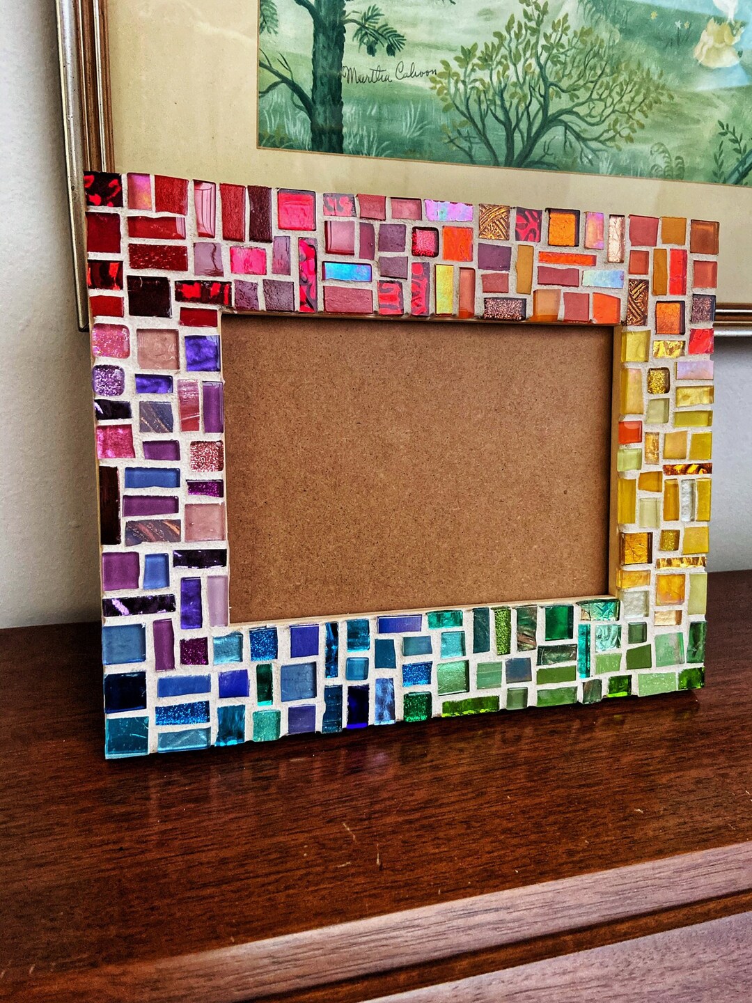 Multi-colored Mosaic Picture Frame Bright Colorful Selection of the ...