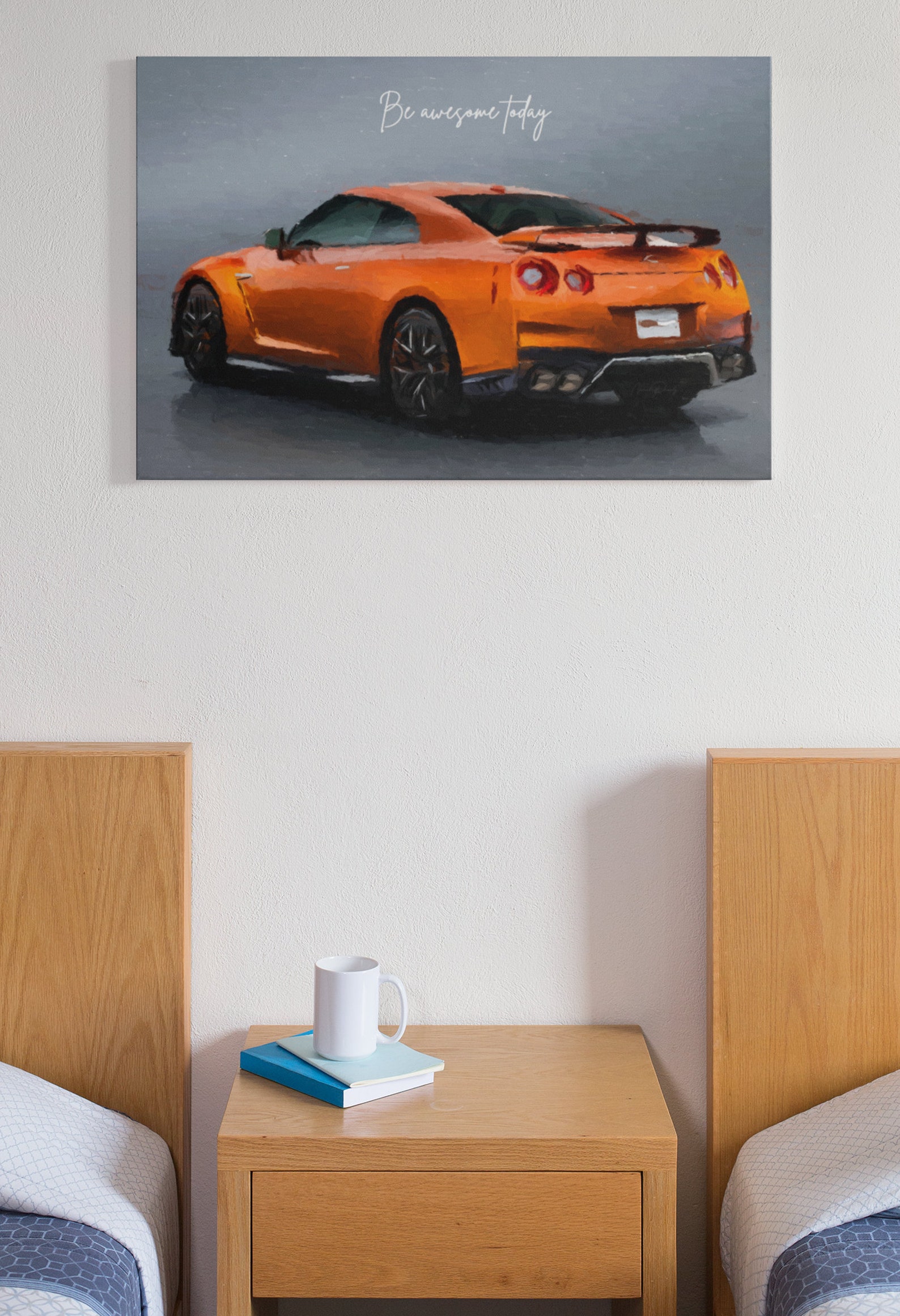 Printable JDM Sportscar GTR Art With Inspirational Quote Digital ...