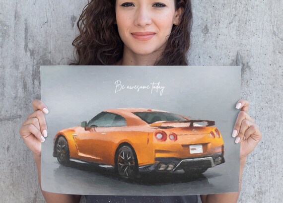 Printable JDM Sportscar GTR Art With Inspirational Quote - Etsy