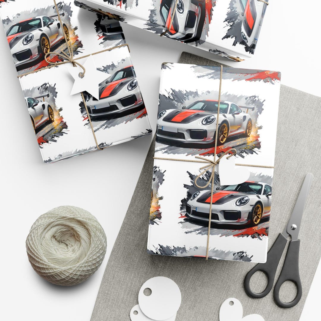 Super Cool German Sportscar Gift Wrap Papers | Gift | Cars | Garage - Etsy