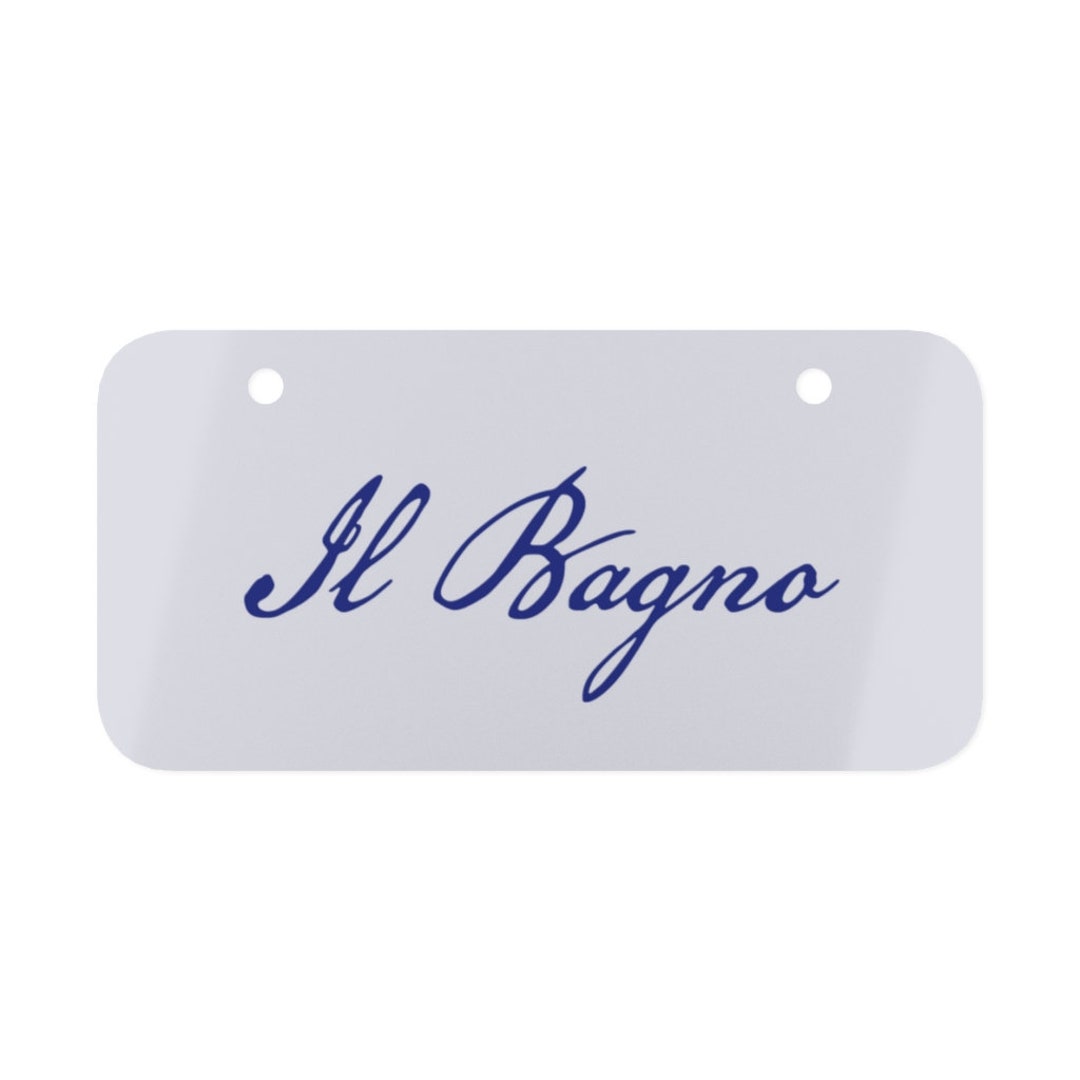 Bathroom Sign! Italian "il Bagno" Mini License Plate - Etsy