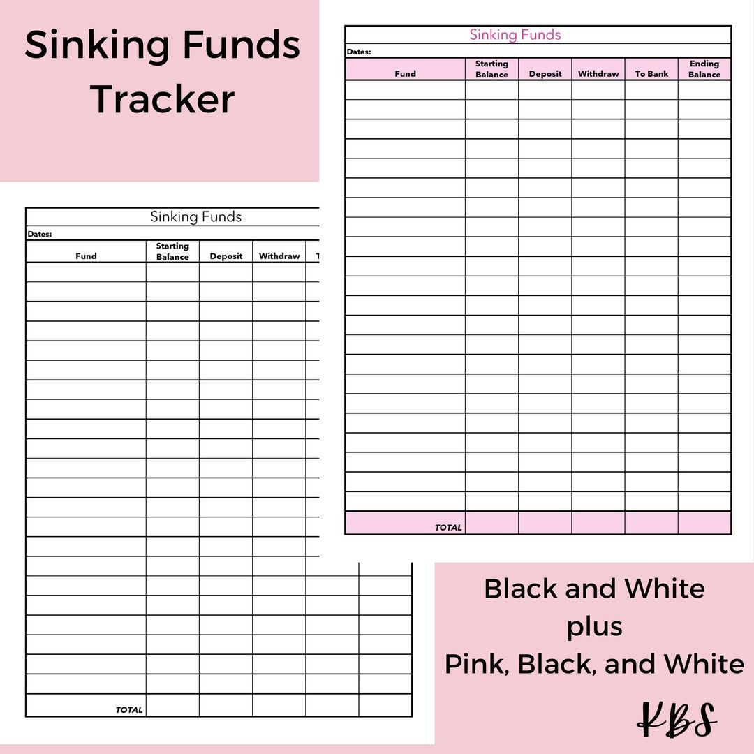 Sinking Funds Tracker Sheet - Etsy