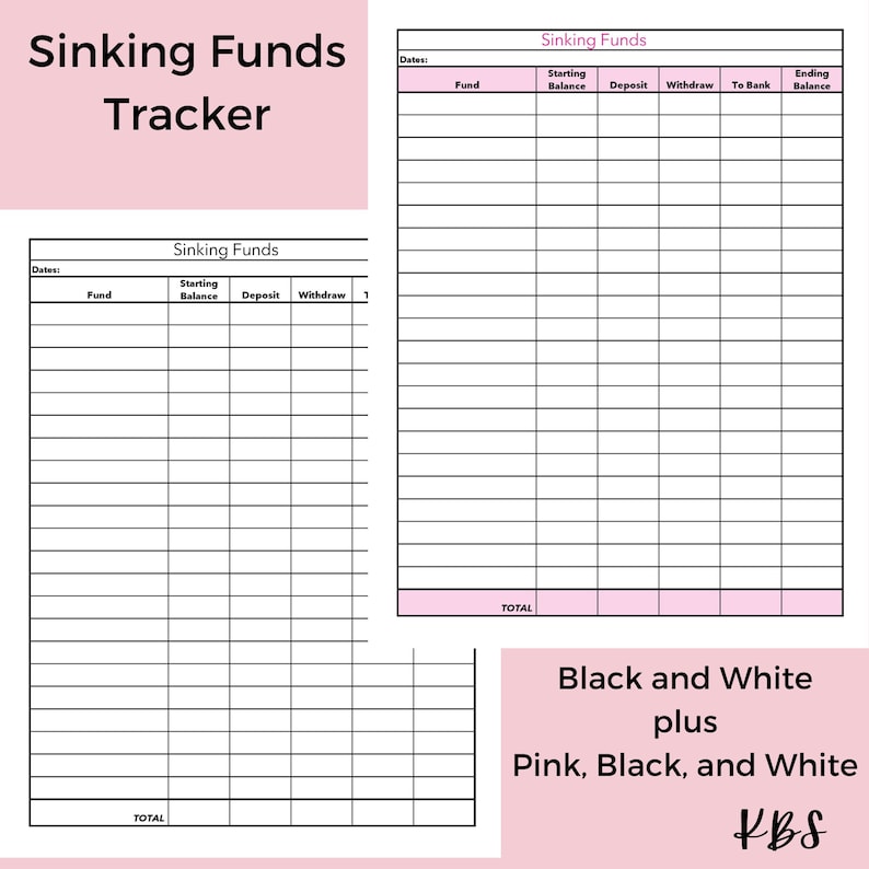 Sinking Funds Tracker Sheet - Etsy
