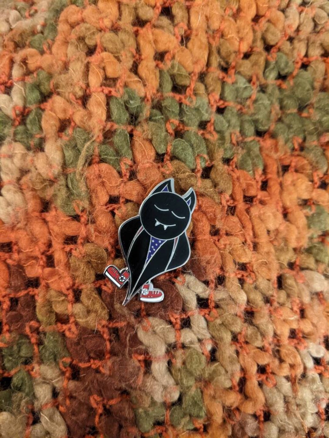 Little Sneaker Bat - Hard Enamel Pin / Lapel Pin / Art Badge - Etsy