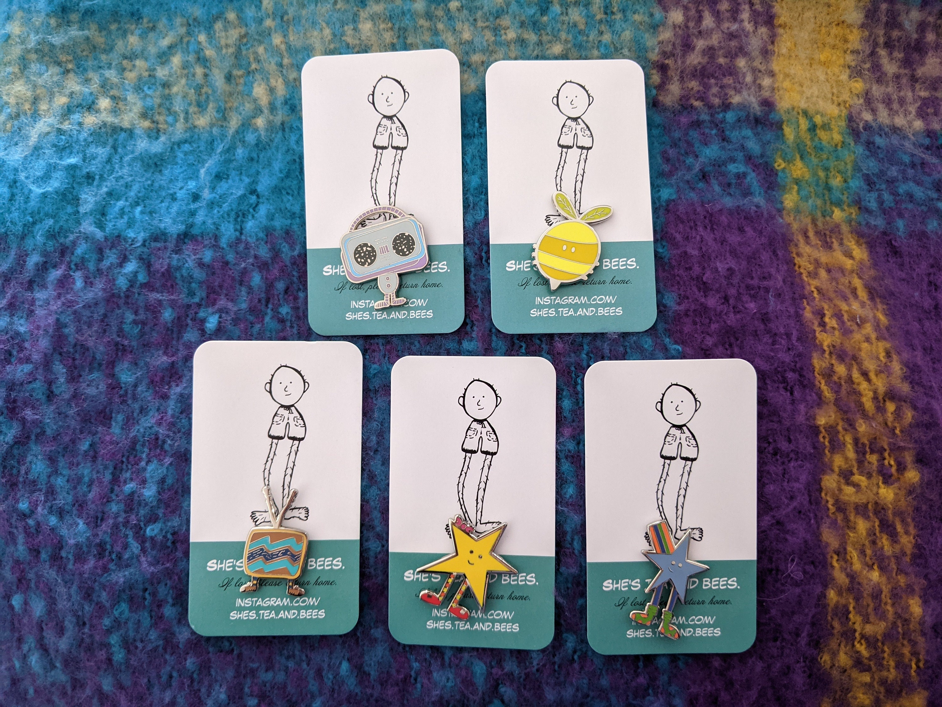 Stereo Bot Hard Enamel Pin / Lapel Pin / Art Badge - Etsy