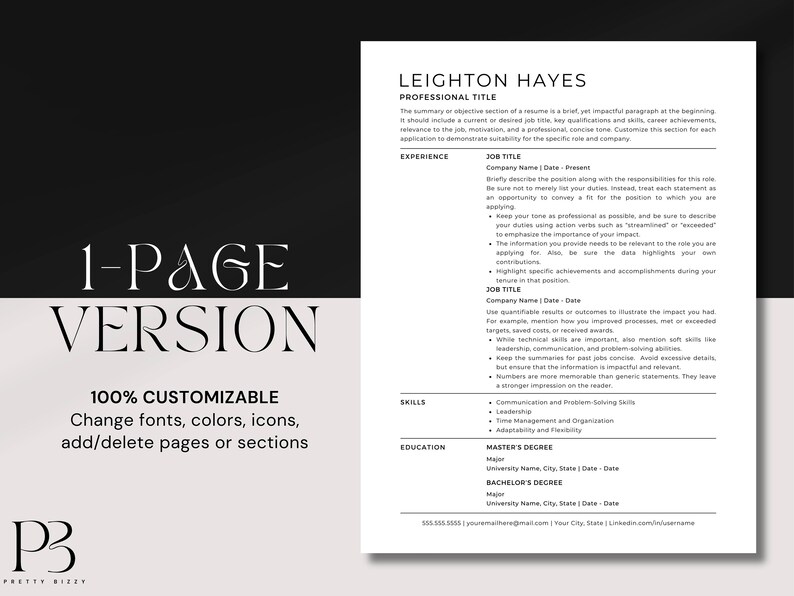 Resume Template Resume Resume Templates Executive Resume Cover Letter ...